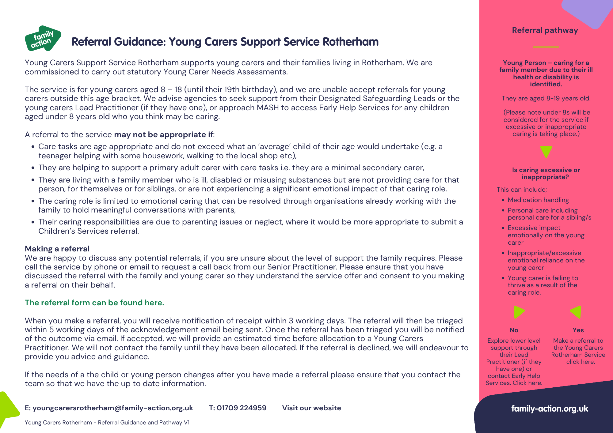Young Carers Rotherham - Family Action